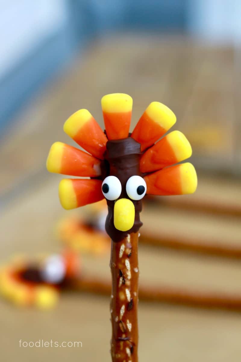 Chocolate Turkey Pretzel Sticks - Foodlets